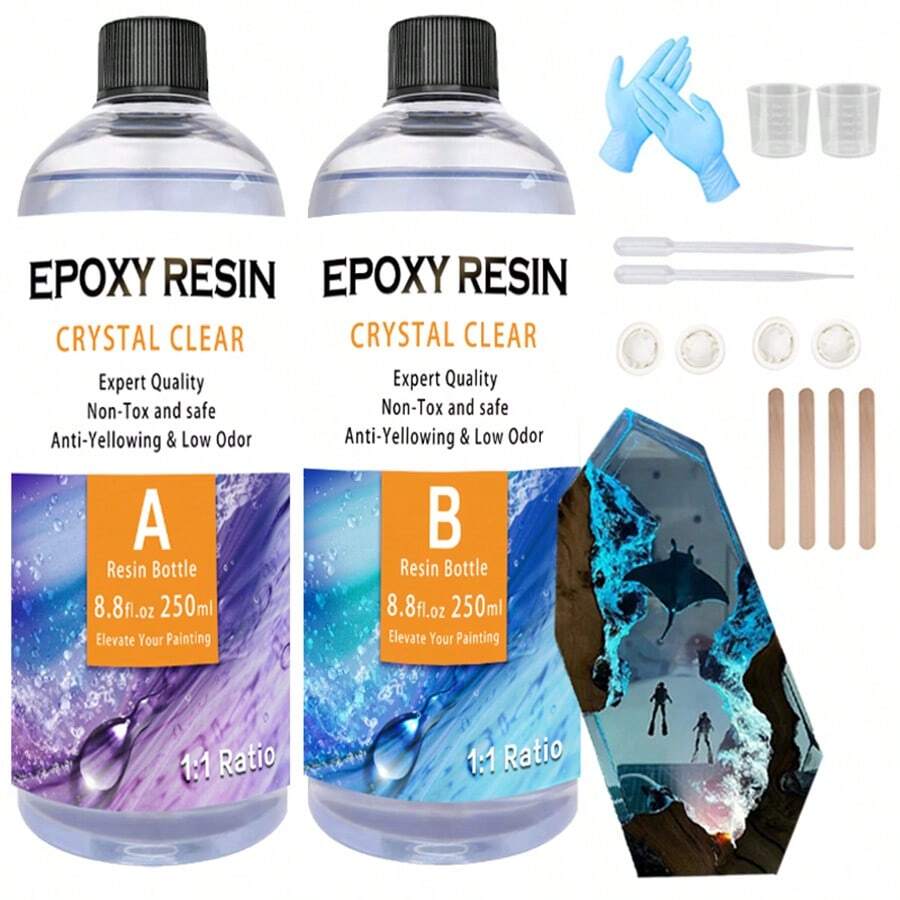 500ml Epoxy Resin Kit, Art Casting Resin For Diy Jewelry Making ...