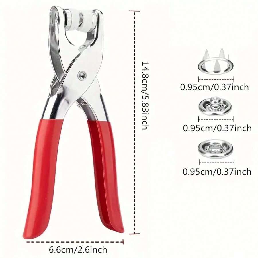 DIY Metal Snaps Buttons With Fastener Pliers Press Tool Kit For Sewing ...