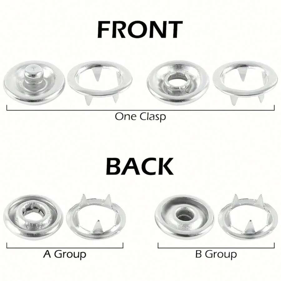 DIY Metal Snaps Buttons With Fastener Pliers Press Tool Kit For Sewing ...