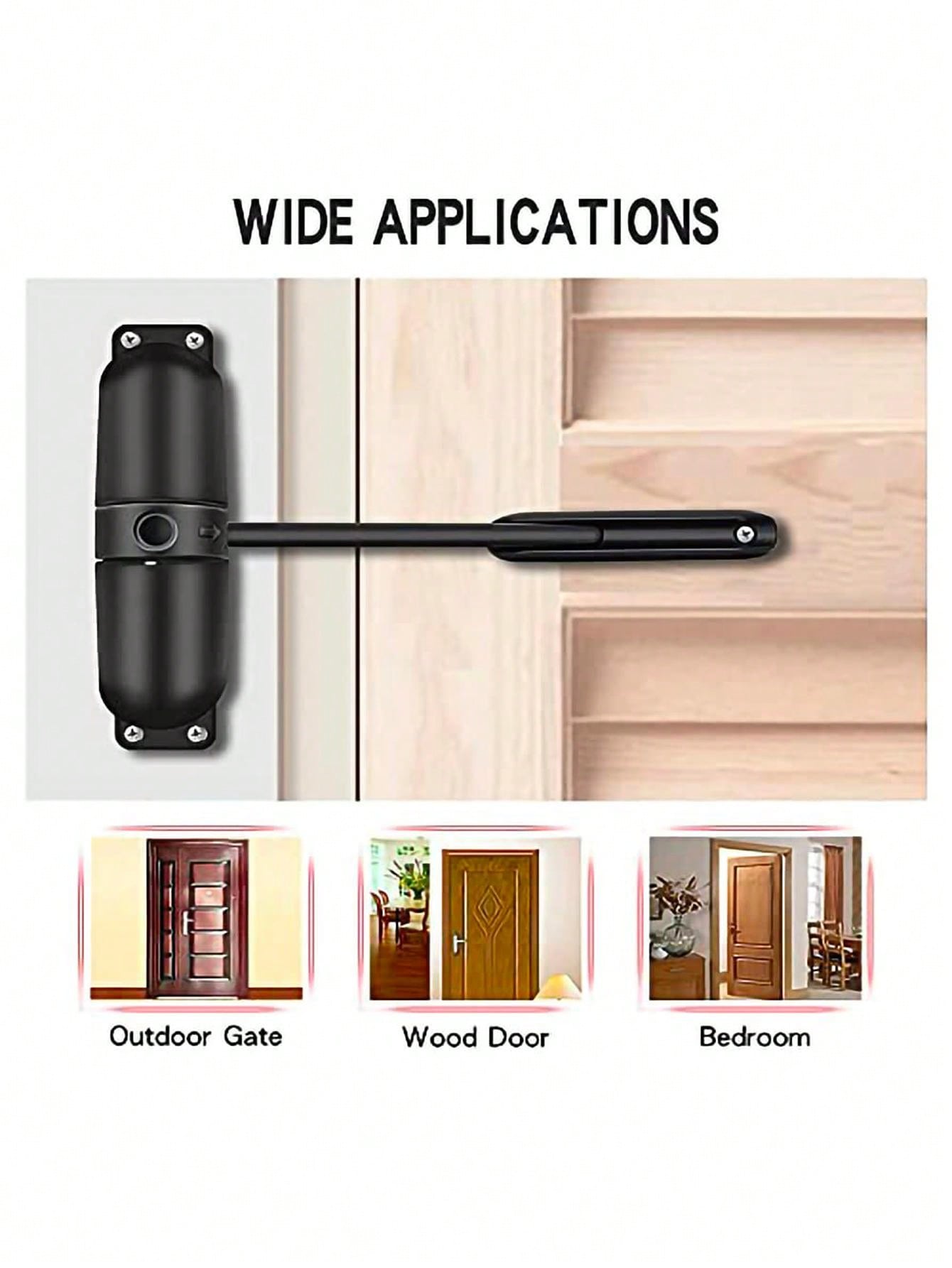 Safety Spring Door Closer, Adjustable Automatic Door Hinge, Fireproof ... Safety Spring Door Closer, Adjustable Automatic Door Hinge, Fireproof ...