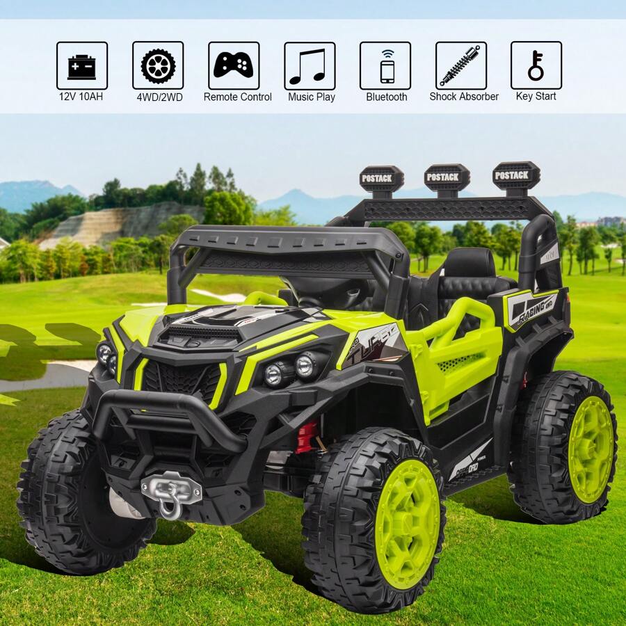 POSTACK 24V Kids Ride on UTV with Remote Control for Girls Boys 4X4 Off ...