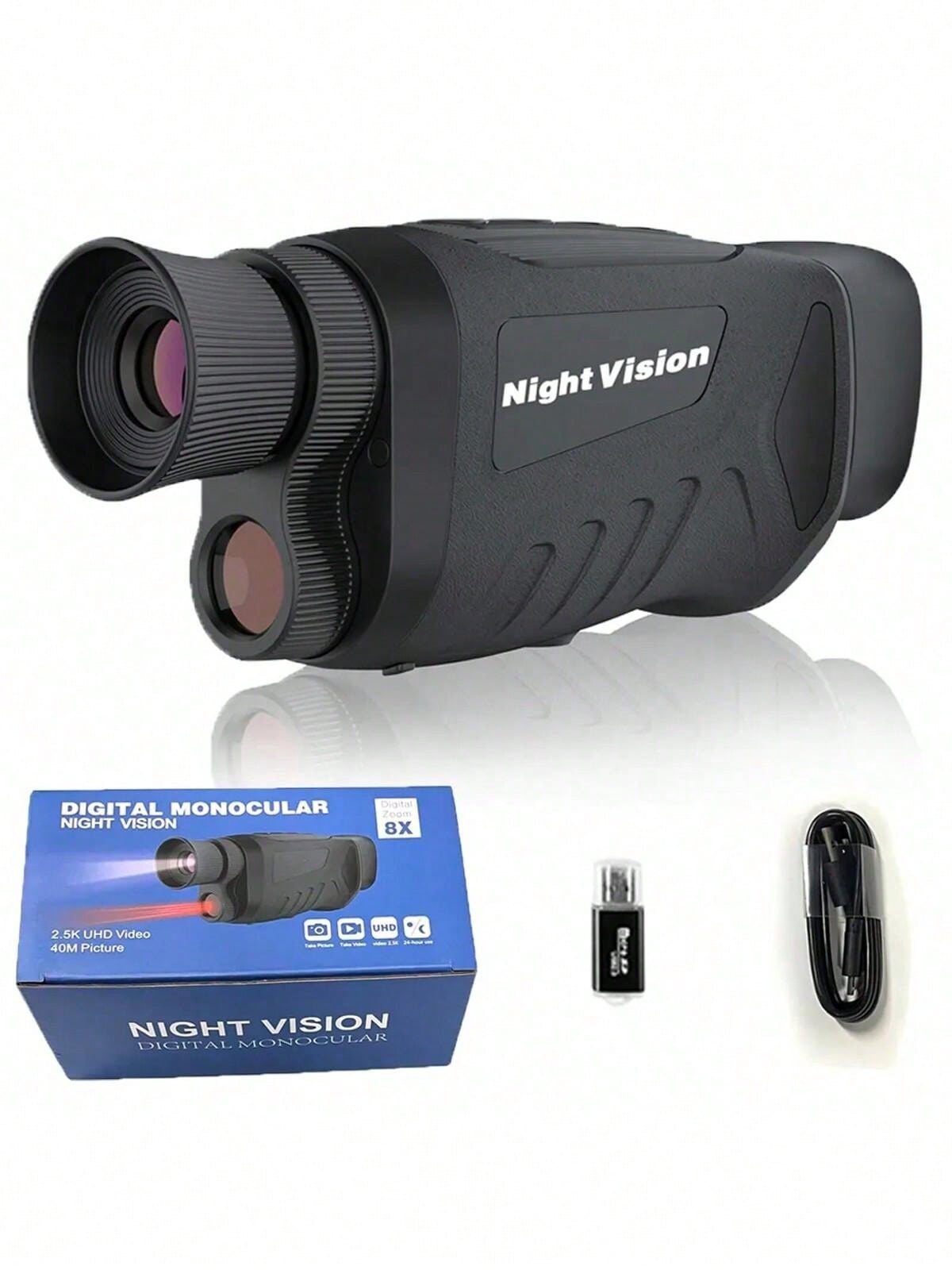 2.5k Infrared Monocular Night Vision Device, 40m Pixel 8x Digital Zoom ...