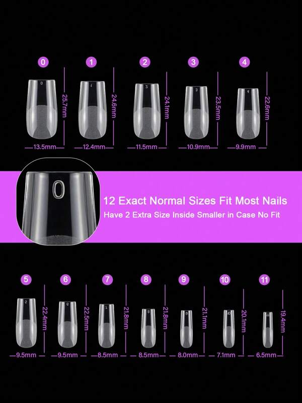 Upgrade Your Look With 120pcs Long Square Clear Full Cover Press On