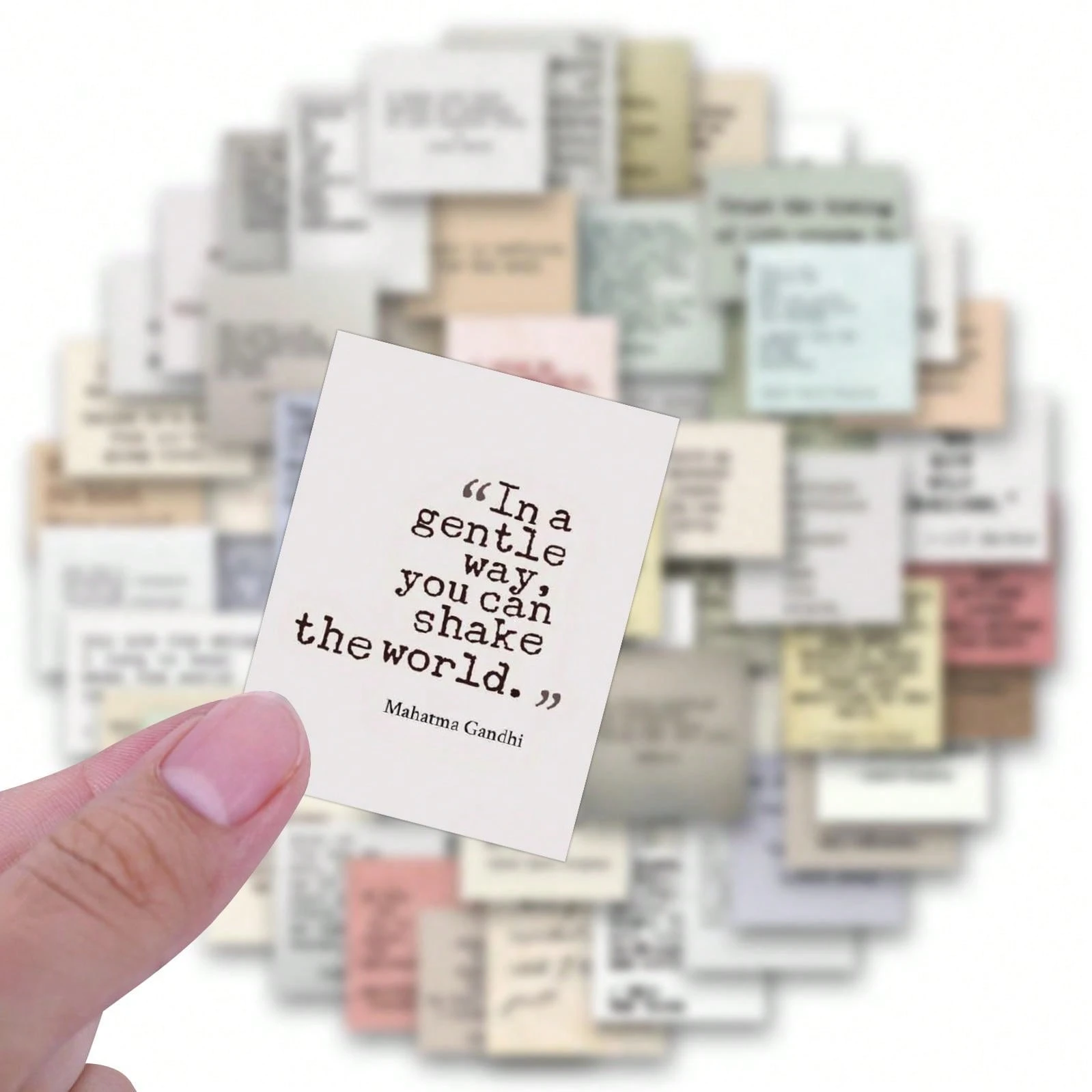 60 Pieces Retro Typewriter Style Motivational Quotes Stickers