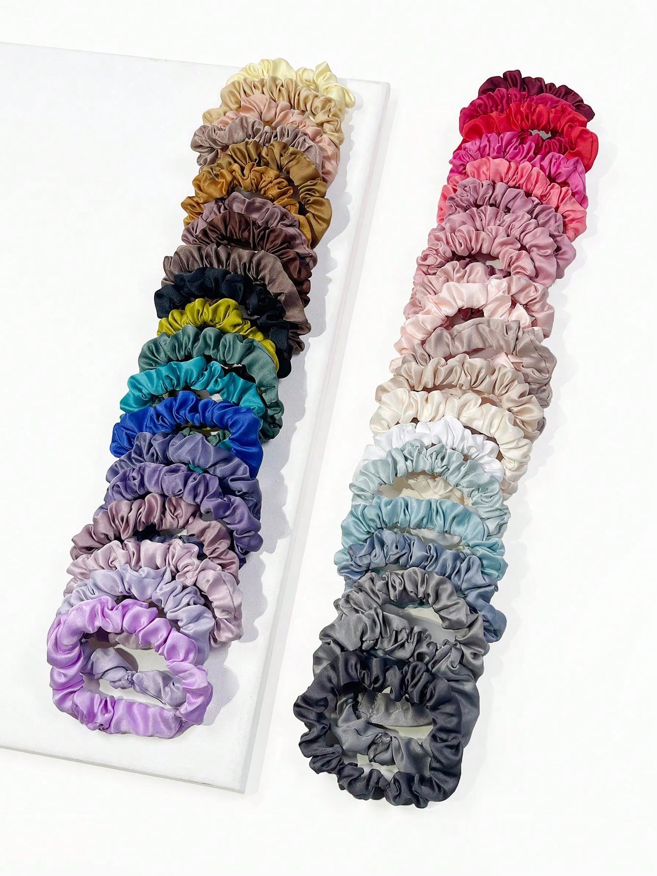40pcs Women Multi-color combinations Solid Scrunchie | SHEIN UK