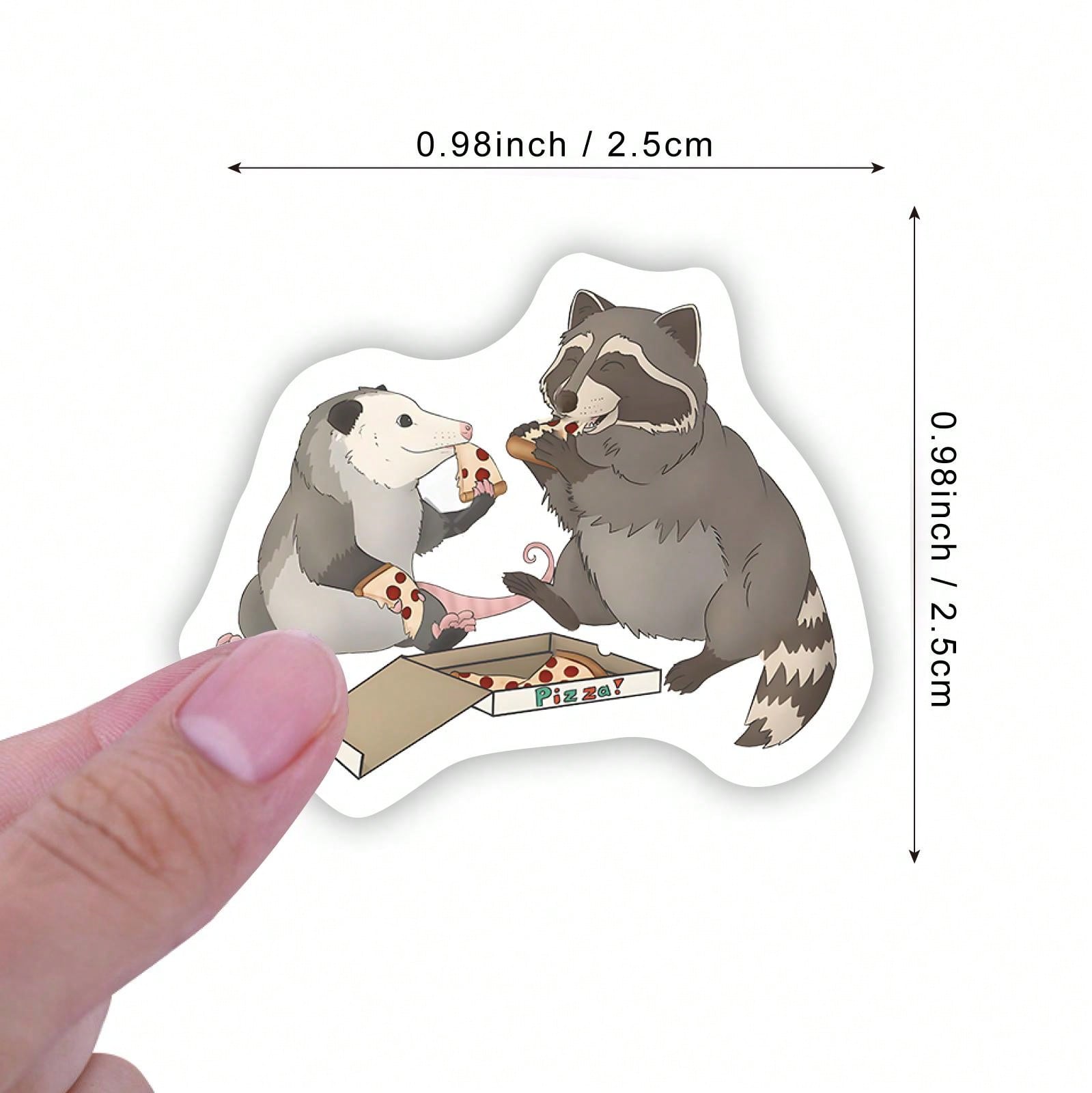 500PCS Cute Cartoon Raccoons Stickers Roll Vinyl Stickers for Scrapbook ...