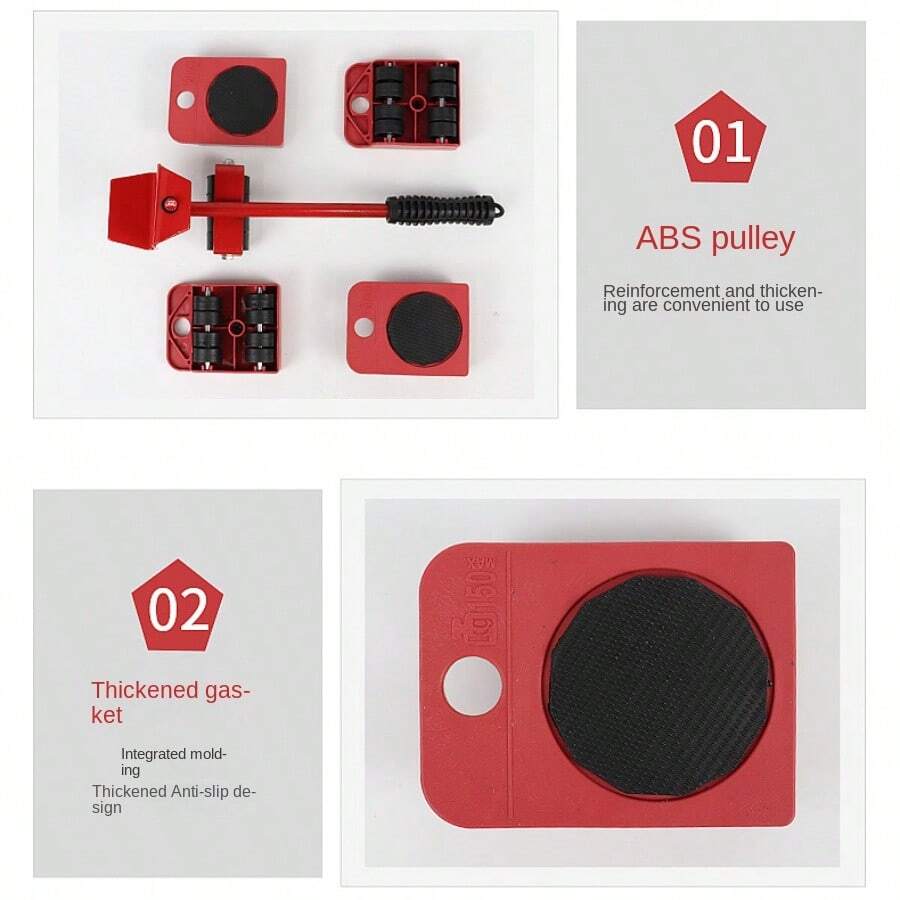 One Crowbar With Four Wheels To Move Furniture Easily By Prizing And ...