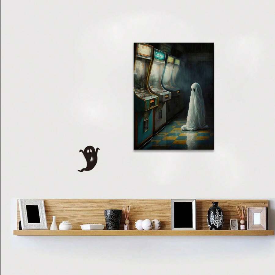 Ghost Art Print - Retro Ghost Decor Dark Academic Lithograph - Ghosts ...