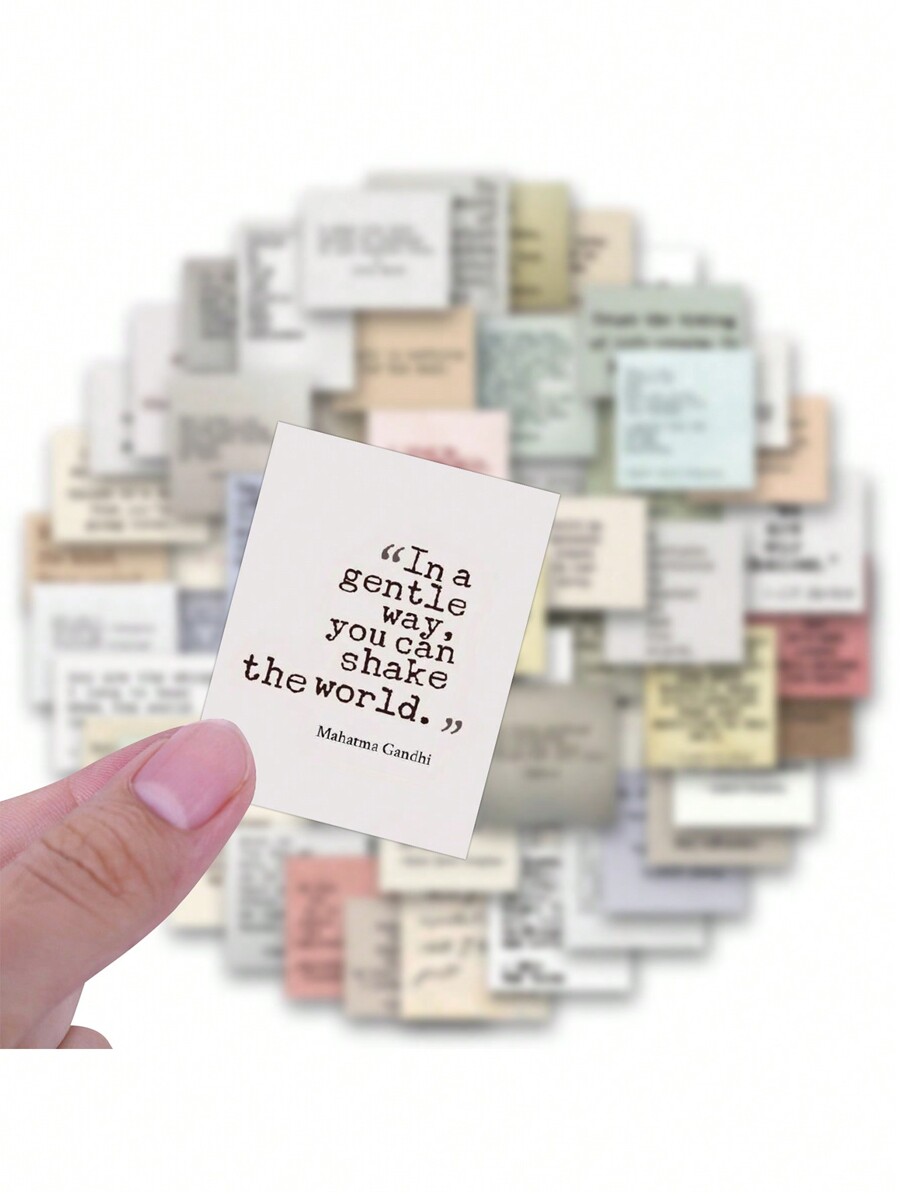 60 Pieces Retro Typewriter Style Motivational Quotes Stickers ...