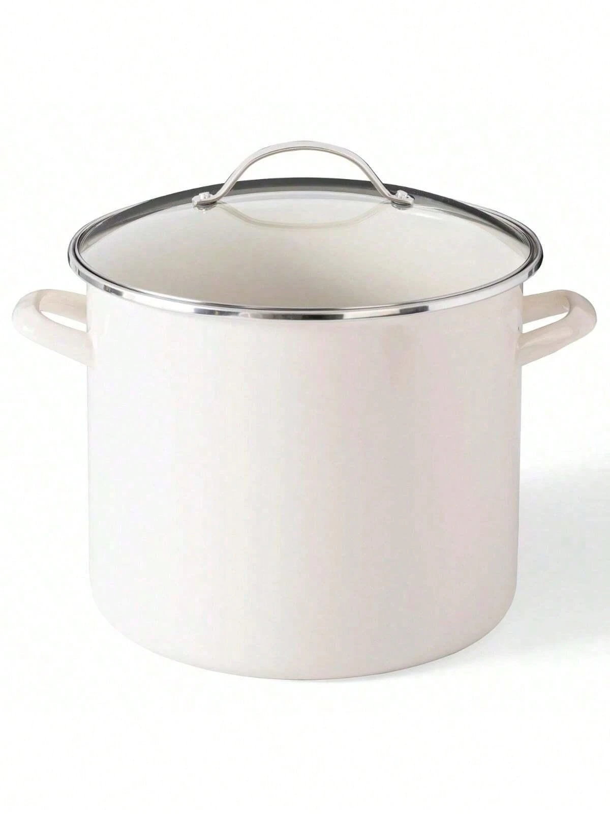 12-Quart Linen Enamel on Steel Stock Pot with Lid | SHEIN USA