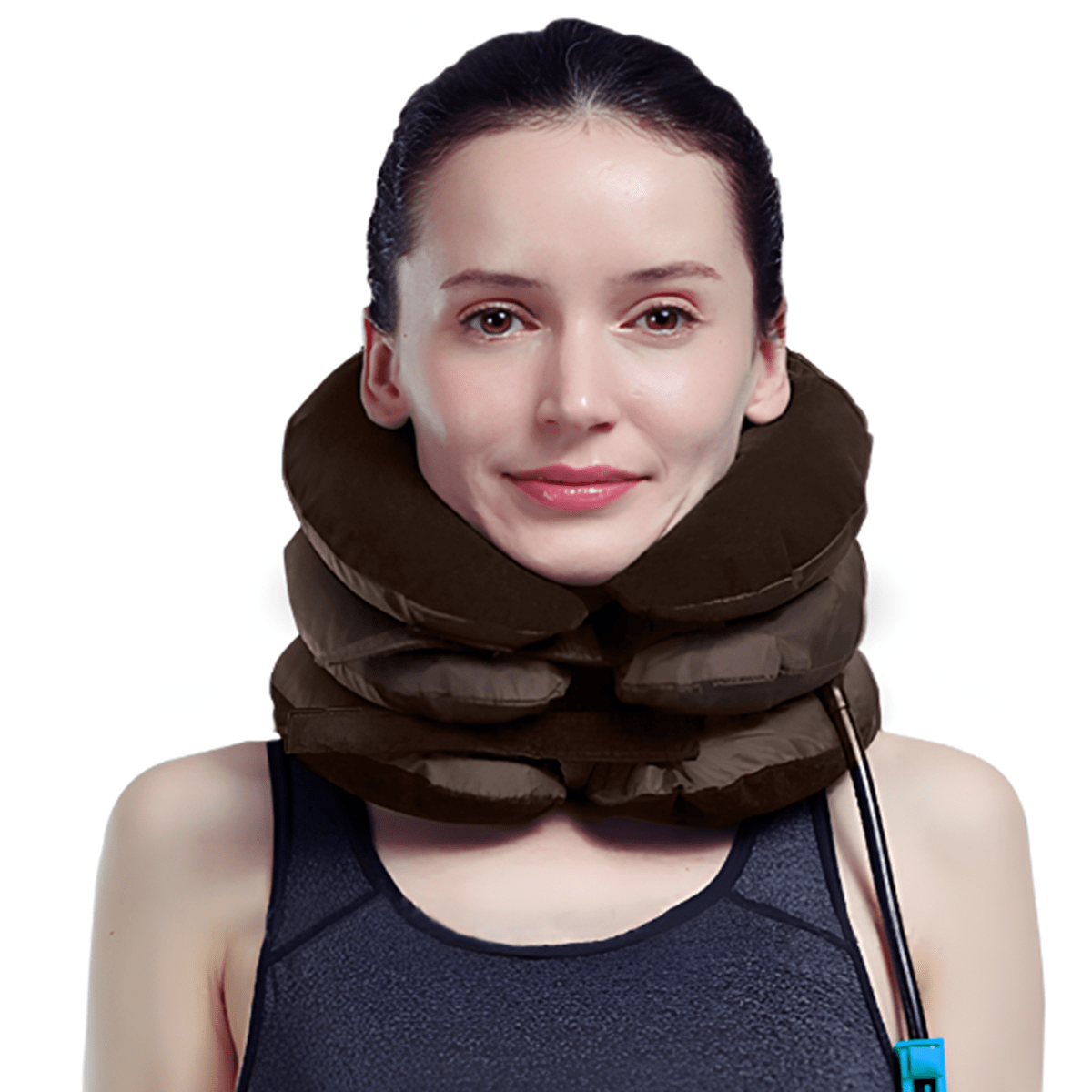 1pcs Cervical traction with velvet cervical traction device, inflatable ...