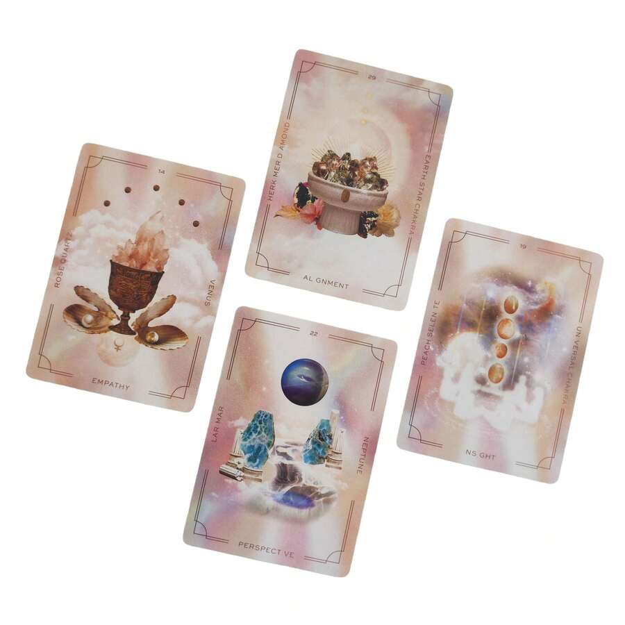 Astral Realms Crystal Oracle Card Deck Beautiful Pink Design For ...