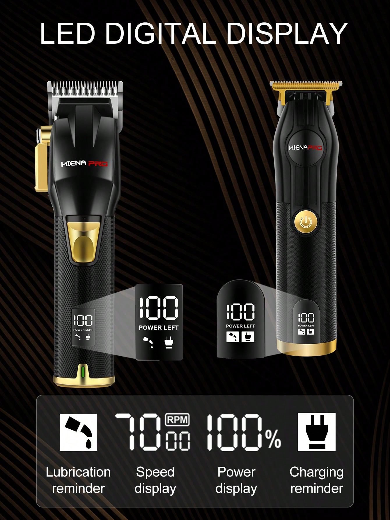 HIENA Men's Barber T Liners Barber Trimming Set, Shaver, Men's ...