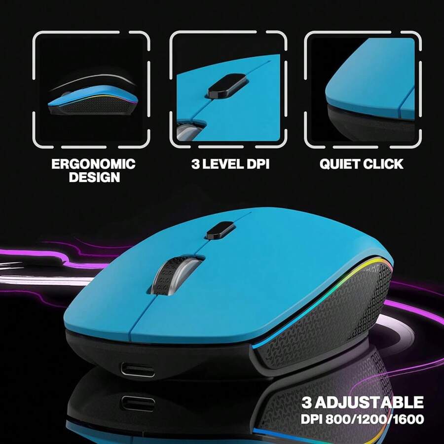 Wireless Keyboard Mouse Combo Ultra Slim Backlit Wireless Keyboard And Mouse Set Multi Device 2