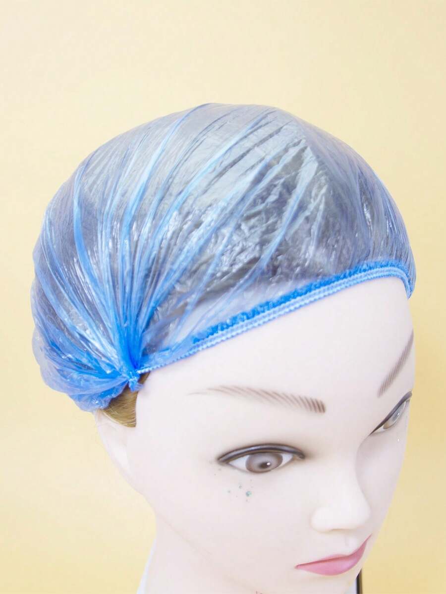 100pcs Disposable Transparent Hair Treatment Caps For Coloring, Curling ...