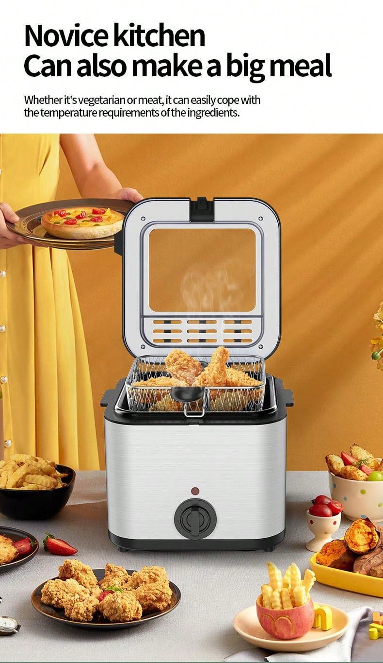 Square Fryer, Electric Fryer, Stainless Steel Chicken Fryer, French Fry ...