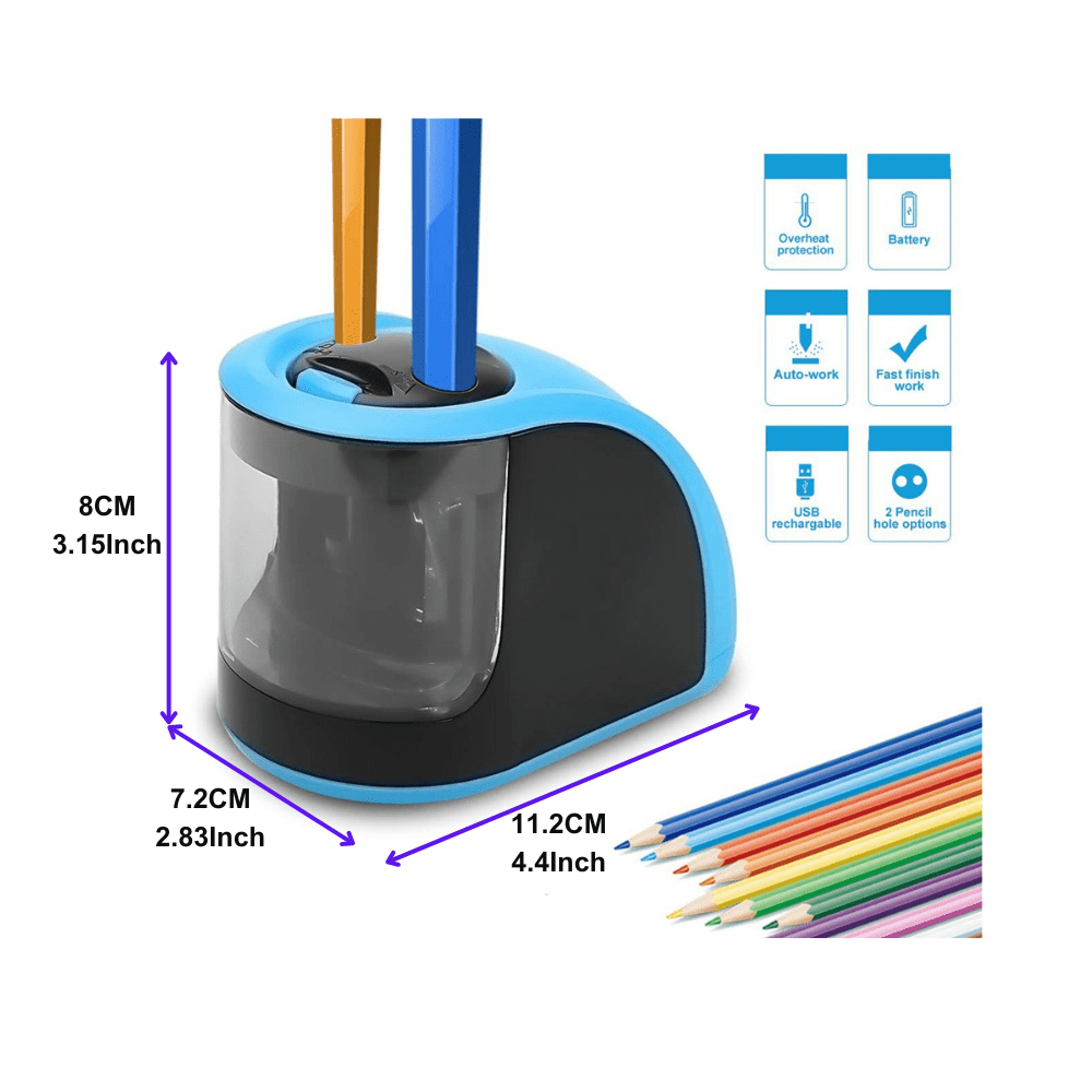 1 PC Blue Ultimate Electric Pencil Sharpener: Effortless Precision with ...