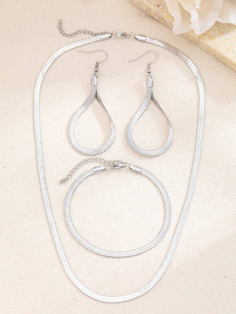 Stainless Steel Jewelry Set, Fashionable Men And Women Unisex Snake ...