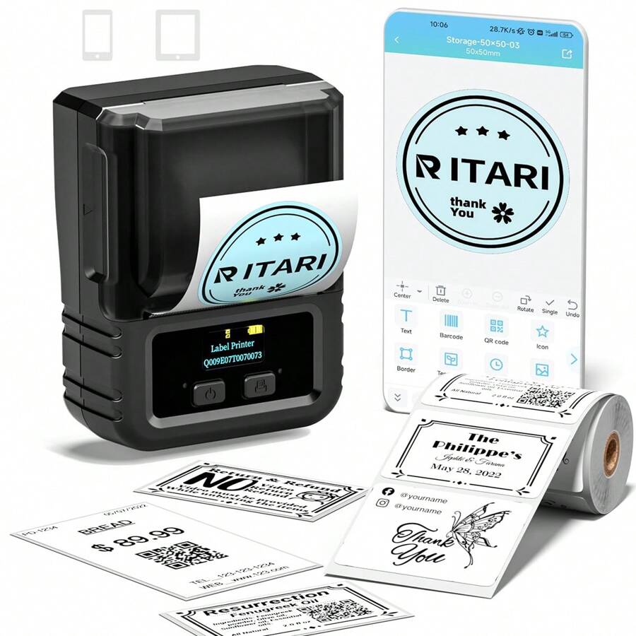 M120 Label Printer - Bluetooth Thermal Label Printing Machine For ...