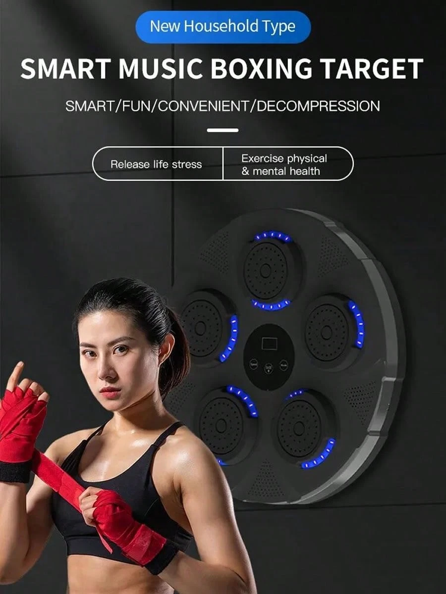 Máquina De Boxe Inteligente Com Música, Alvo Na Parede Com Saco De ...