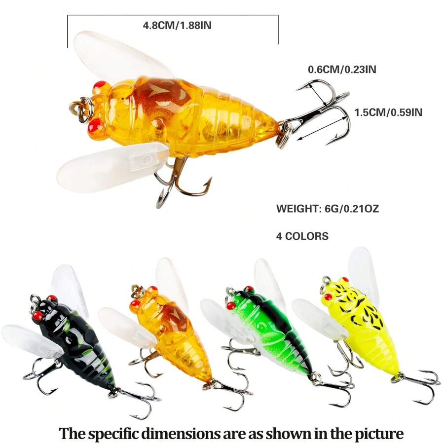 SOUGAYILANG Sougayilang 1PC Insect Luya Baits Cicada Type Luya Fake ...