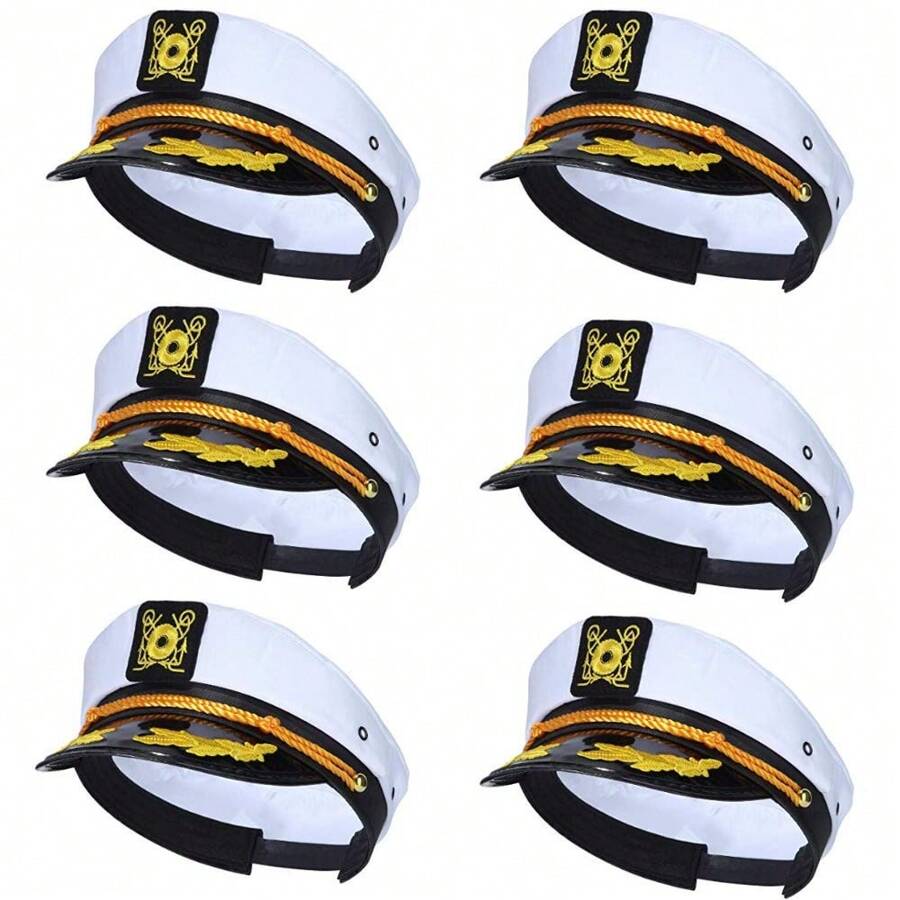 Captain Sailor Hats for Women Men, Adjustable Boat Yacht Rock Costumes ...