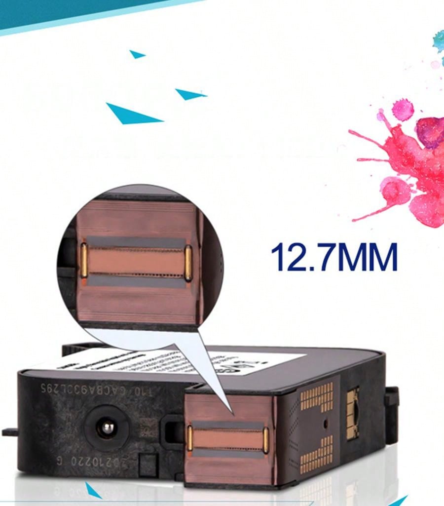 1pc Black 12.7mm 3180K/2790K/IQ800 Ink Cartridge Imported Quick-Drying Solvent Ink Cartridge ...