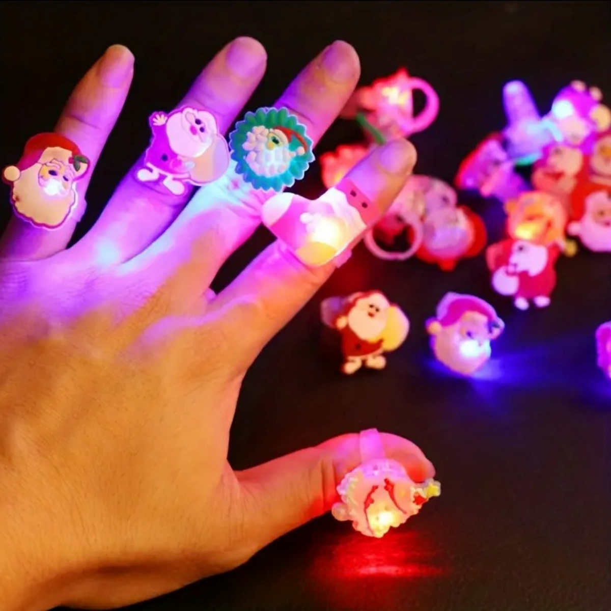 10 pieces, LED Christmas rings | SHEIN USA