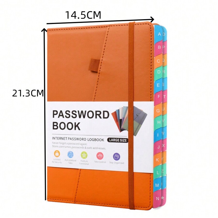 1pc A5 Password Book With Alphabetized Tabs, For Computer And Website ...