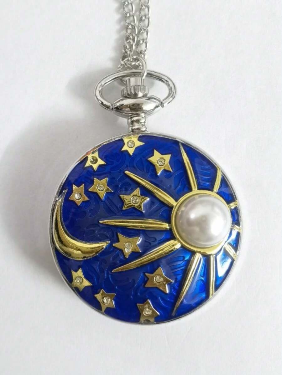 1pc Star And Moon Pocket Watch As A Gift For Students Returning To ...