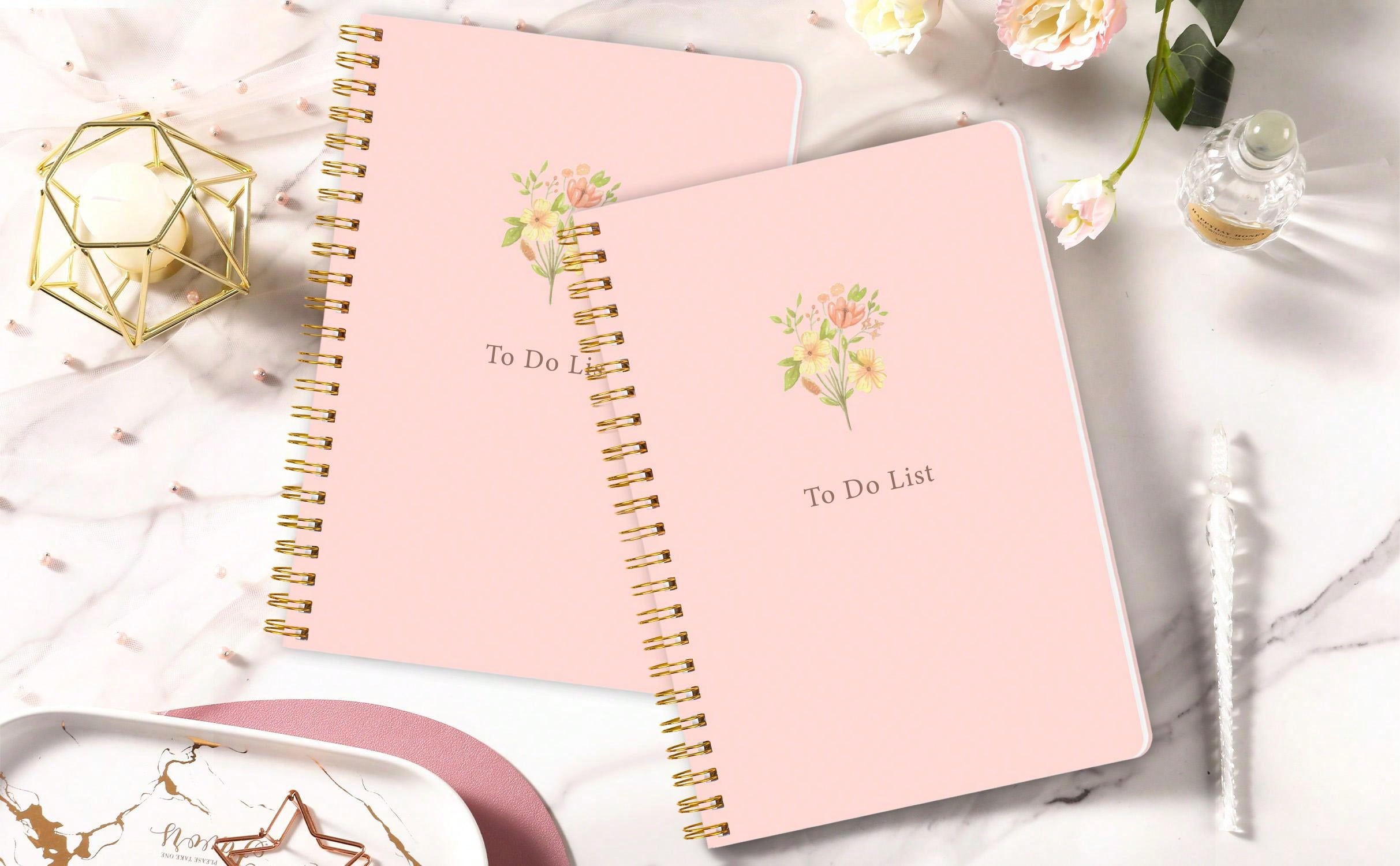 BUBU Daily Planner Notebook - Spiral Bound To Do List Tracker, Undated ...