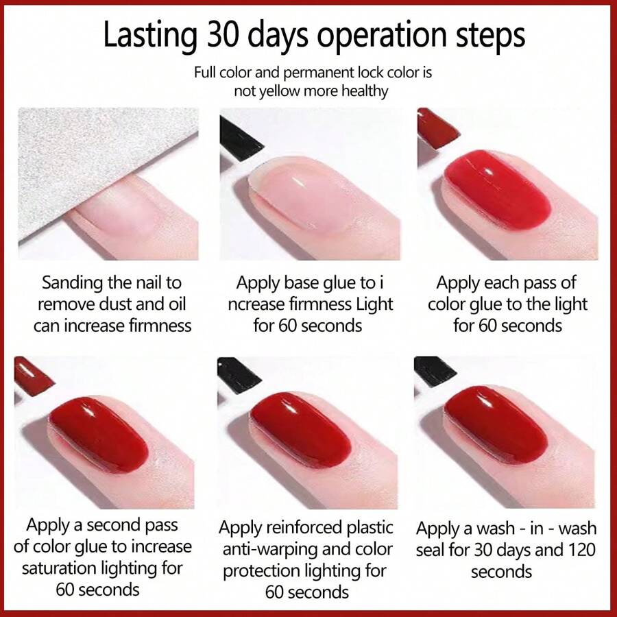 6Pcs Voky New 7Ml Pure Color Gel Nail Polish Uv Led Soak Off Gel Polish Polishing Nail Art Set ...