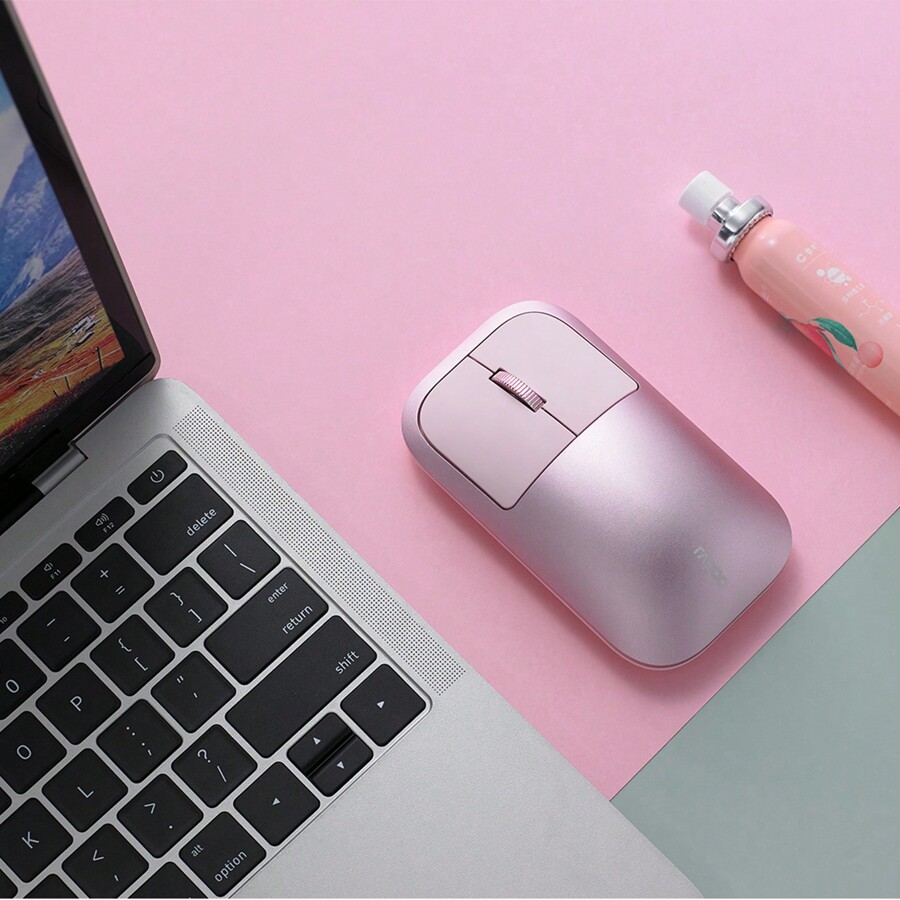 Rapoo M700 Pink Wireless Mouse 2.4G BT5.0 Mute Ultra-Thin Three-mode Silent Computer Laptop iPad ...