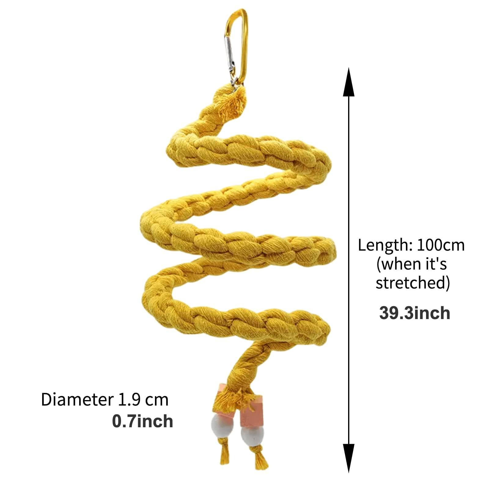 Parrot Climb Rope & Cage Accessories Spiral Climb Rope, Phoenix & Peony ...