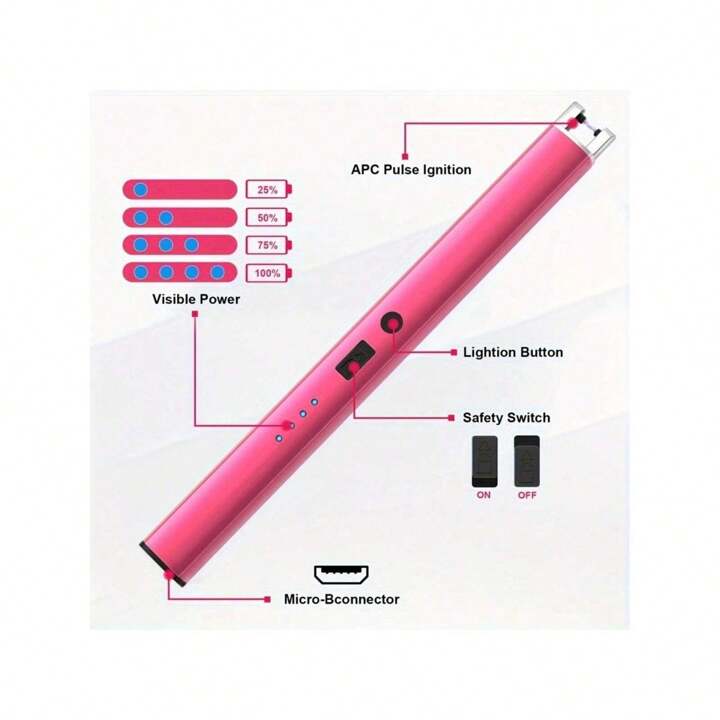 1pc, USB Charging Ignition Stick Lighter, Aromatherapy Candle Extended ...