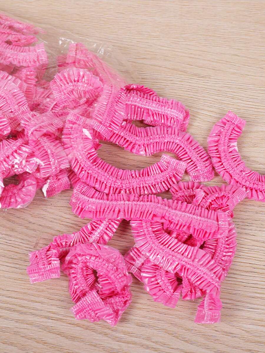 100pcs Plastic Disposable Shower Cap, Hair Dye Shower Cap, Plastic ...