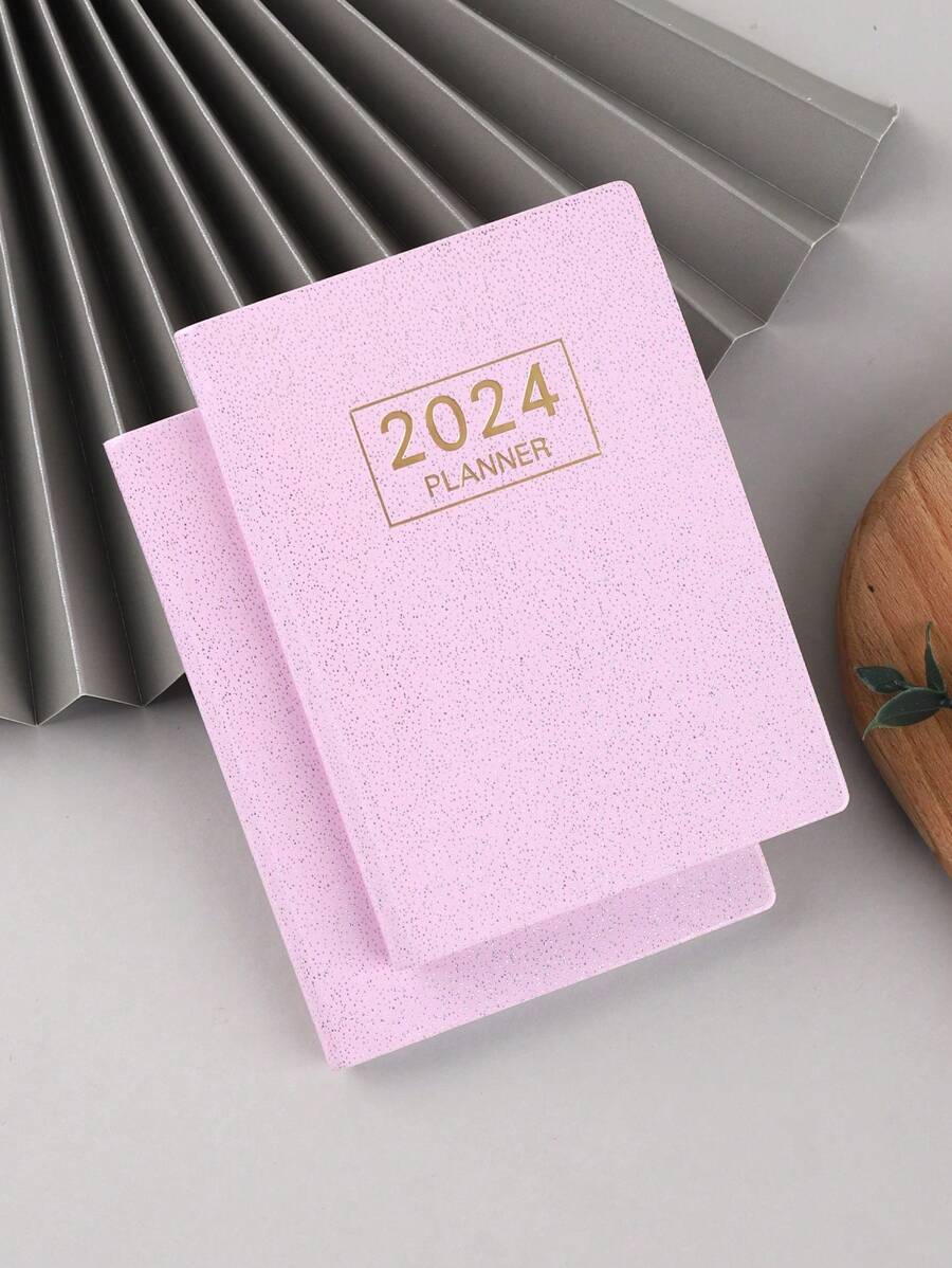 1pc Colorful 2024 A7 English Daily Planner Notebook With Laser ...