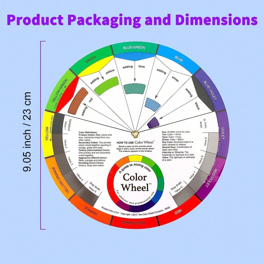 Creative Color Wheel, Paint Mixing Guide Educational Art Class Tool ...
