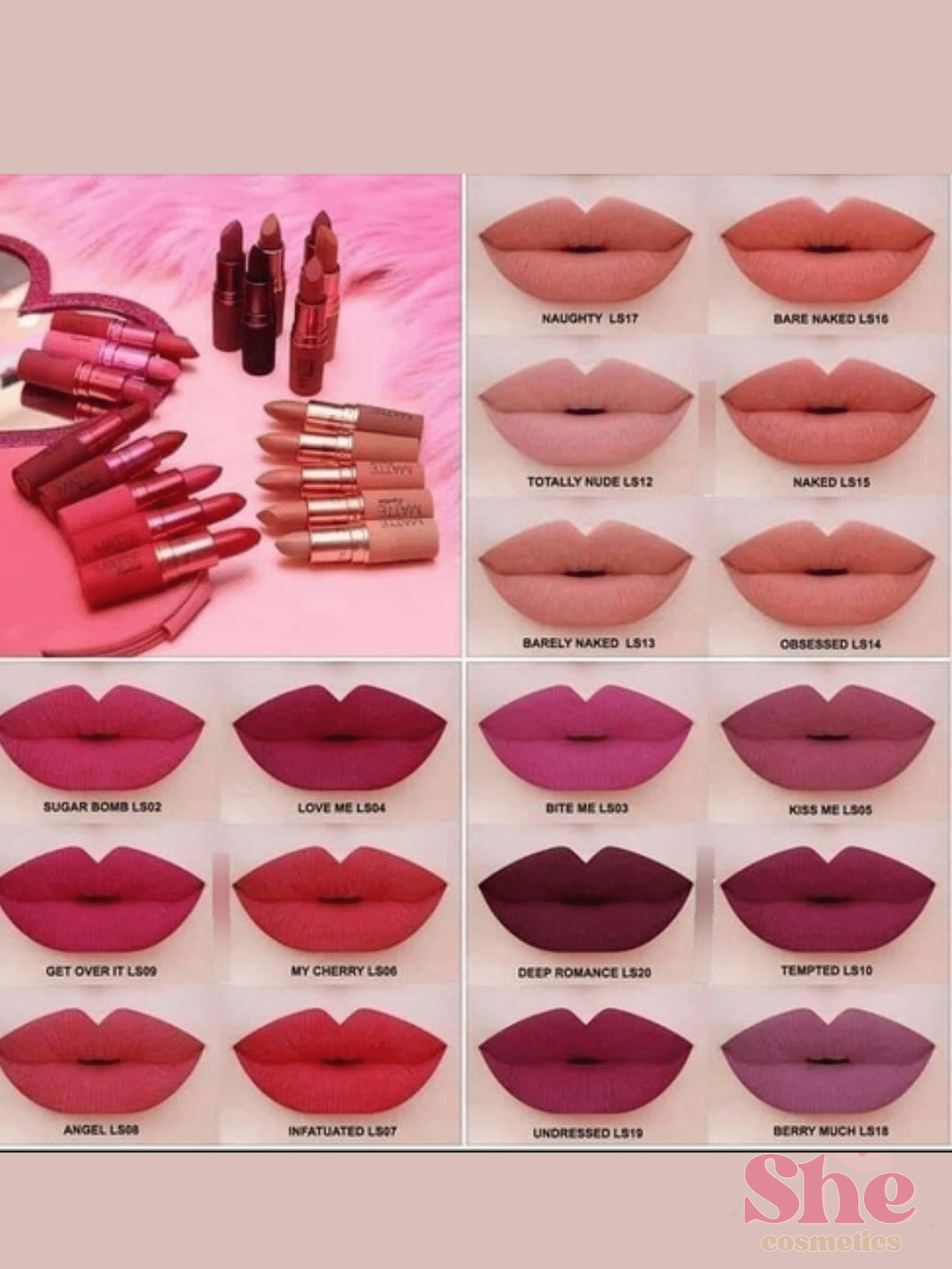 LIPSTICK MATTE LABIAL EN BARRA MATTE MY CHERRY - BEAUTY CREATIONS ...