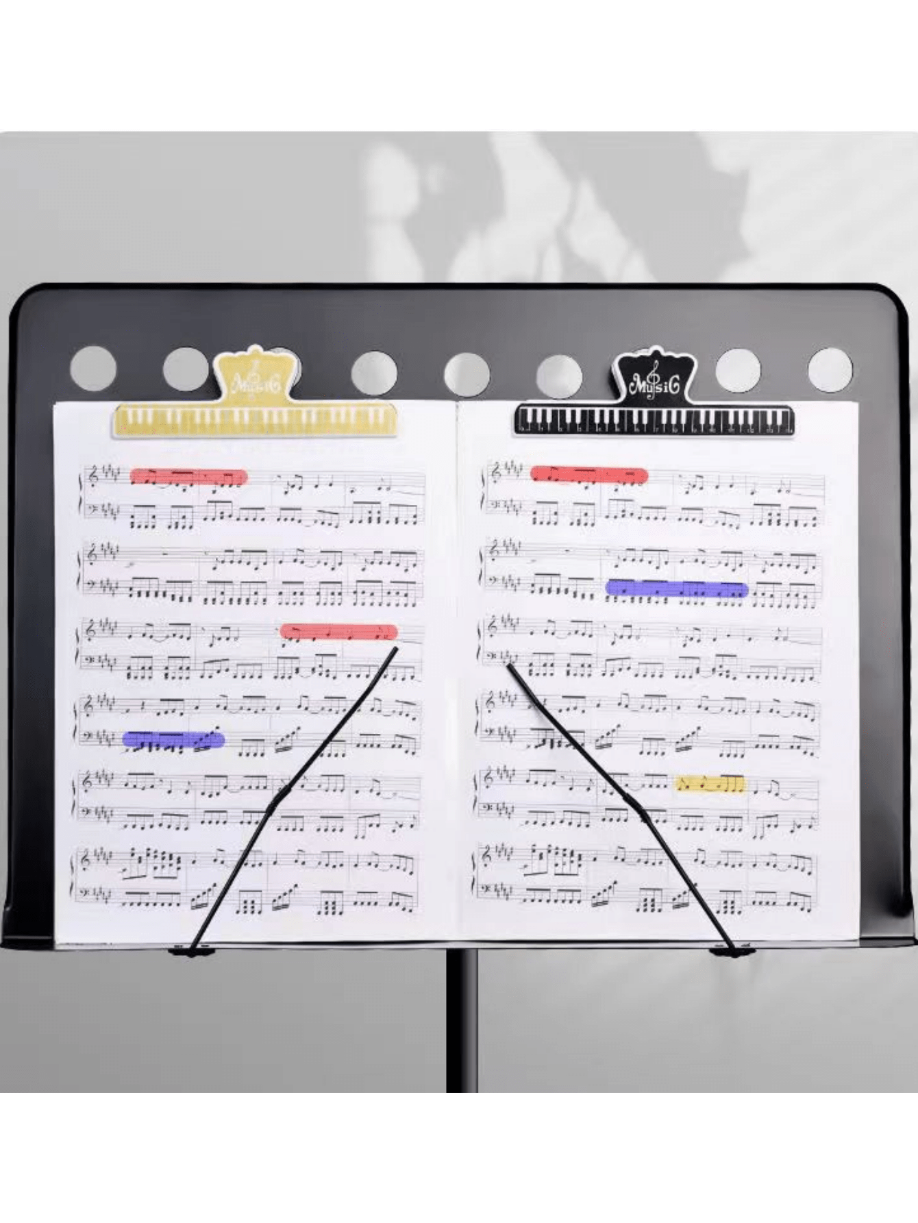4 PCS Music Book Clip and Music Page Holder - Sheet Music Holders for ...