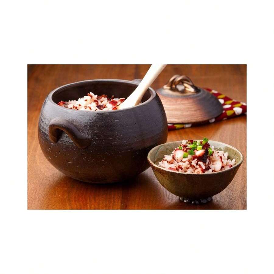 Japanese Donabe Rice Cooker with Non-Stick Coating - Made in Mie, Japan ...