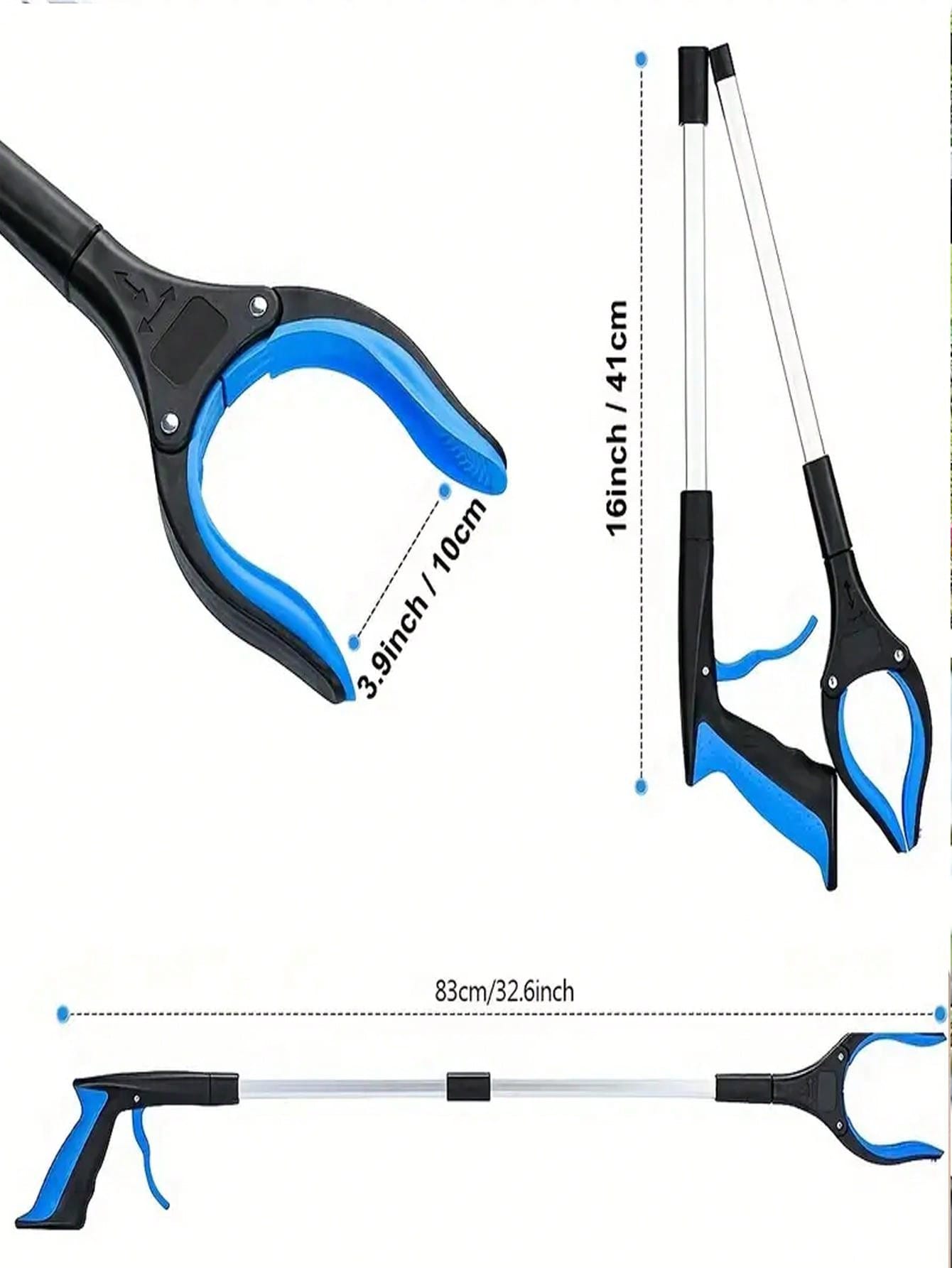 Retractable foldable grab tool, 32.7-inch portable grab tool with ...