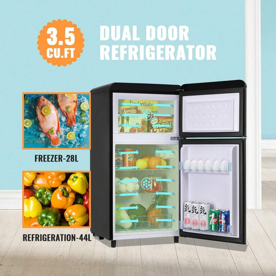 WANAI Compact Mini Refrigerator 3.5 Cu.Ft Small Refrigerator With ...