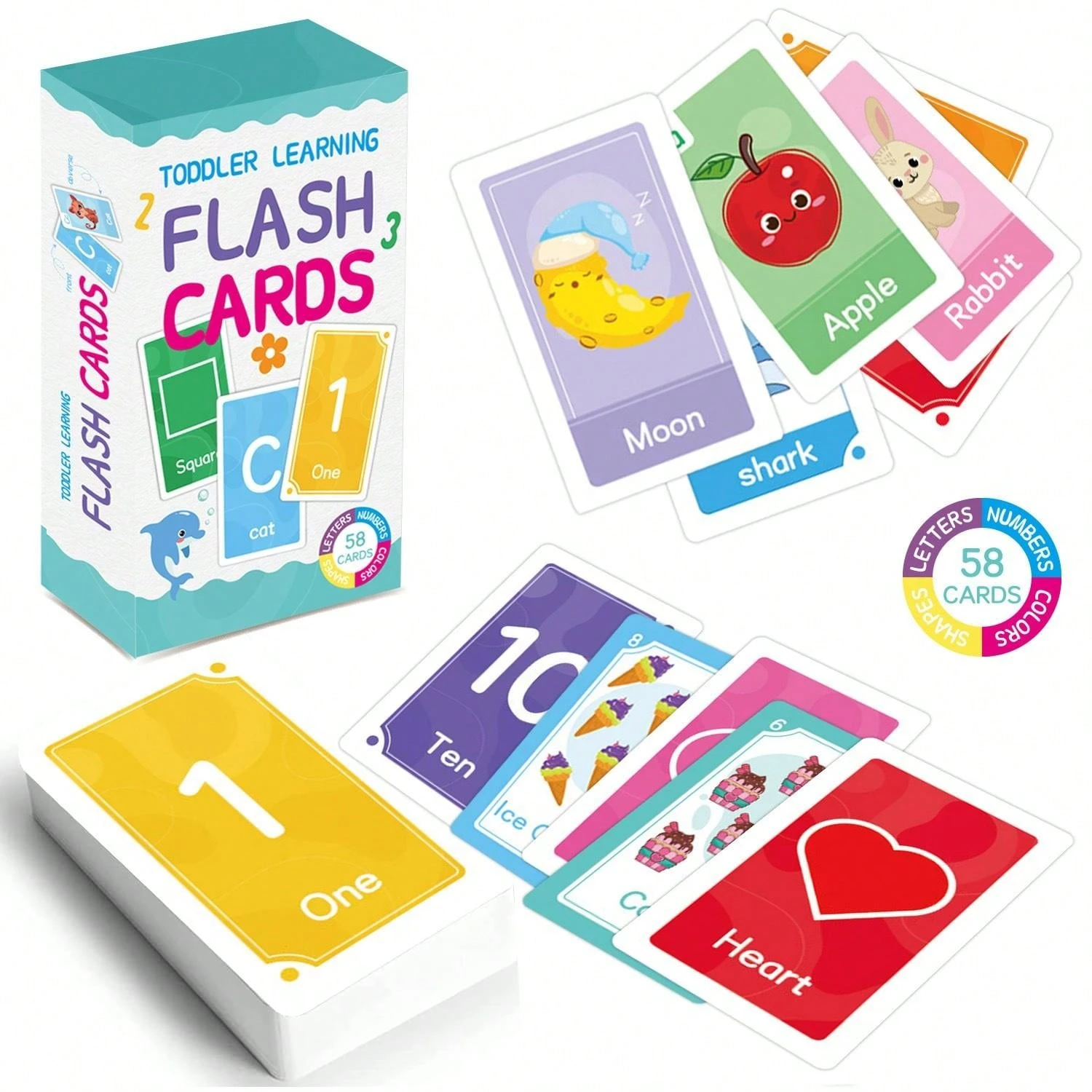 Cartes éclairs éducatives pour les enfants âgés de 2 à 4 ans, 1 set de ...