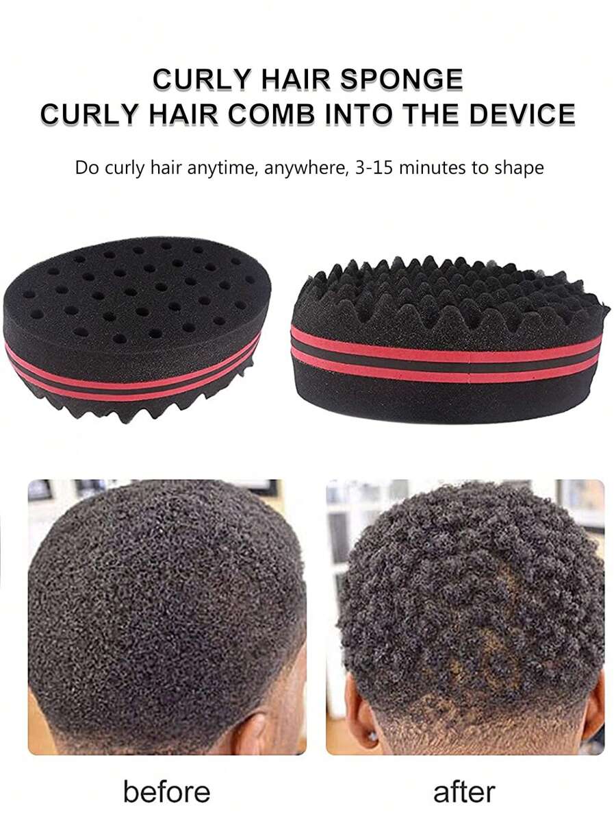 Hair Sponge Set With Curl Sponge Glove, Metal Hair Pick And Hair Twist ...