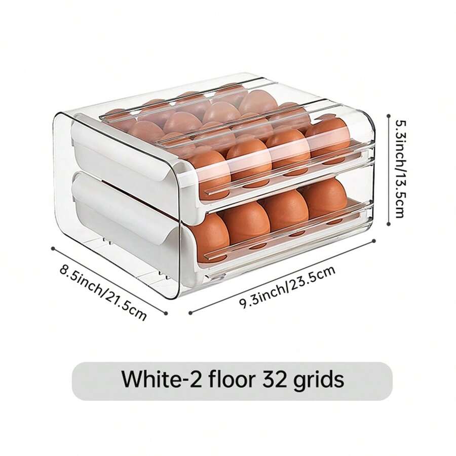 Plastic 32 Grids Kitchen Refrigerator Egg Preservation Container Egg ...