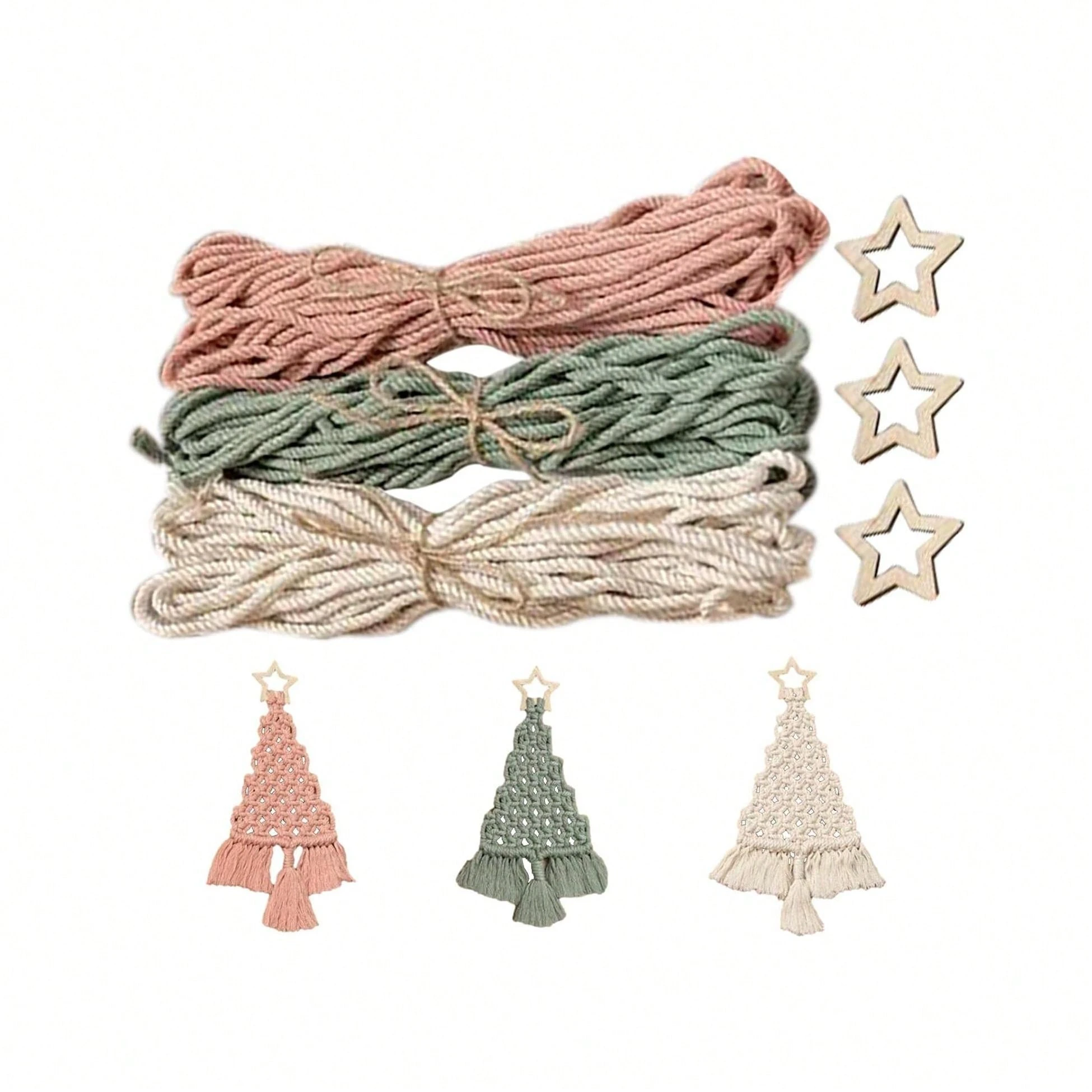 3 In 1 Macrame Kit Adult Beginner: 3 DIY Christmas Macrame Tree, Crafts ...