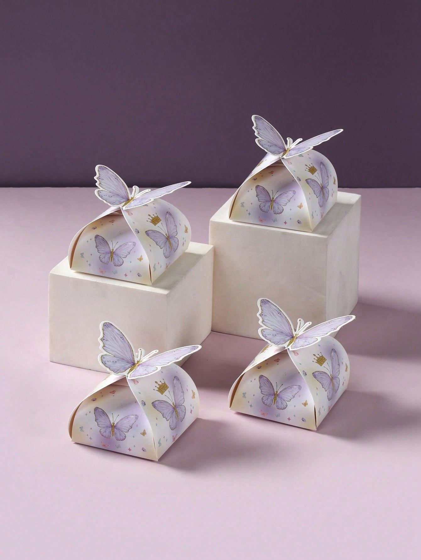 12Pcs Pink Butterfly Gift Packaging Bag, Birthday Wedding Festival ...