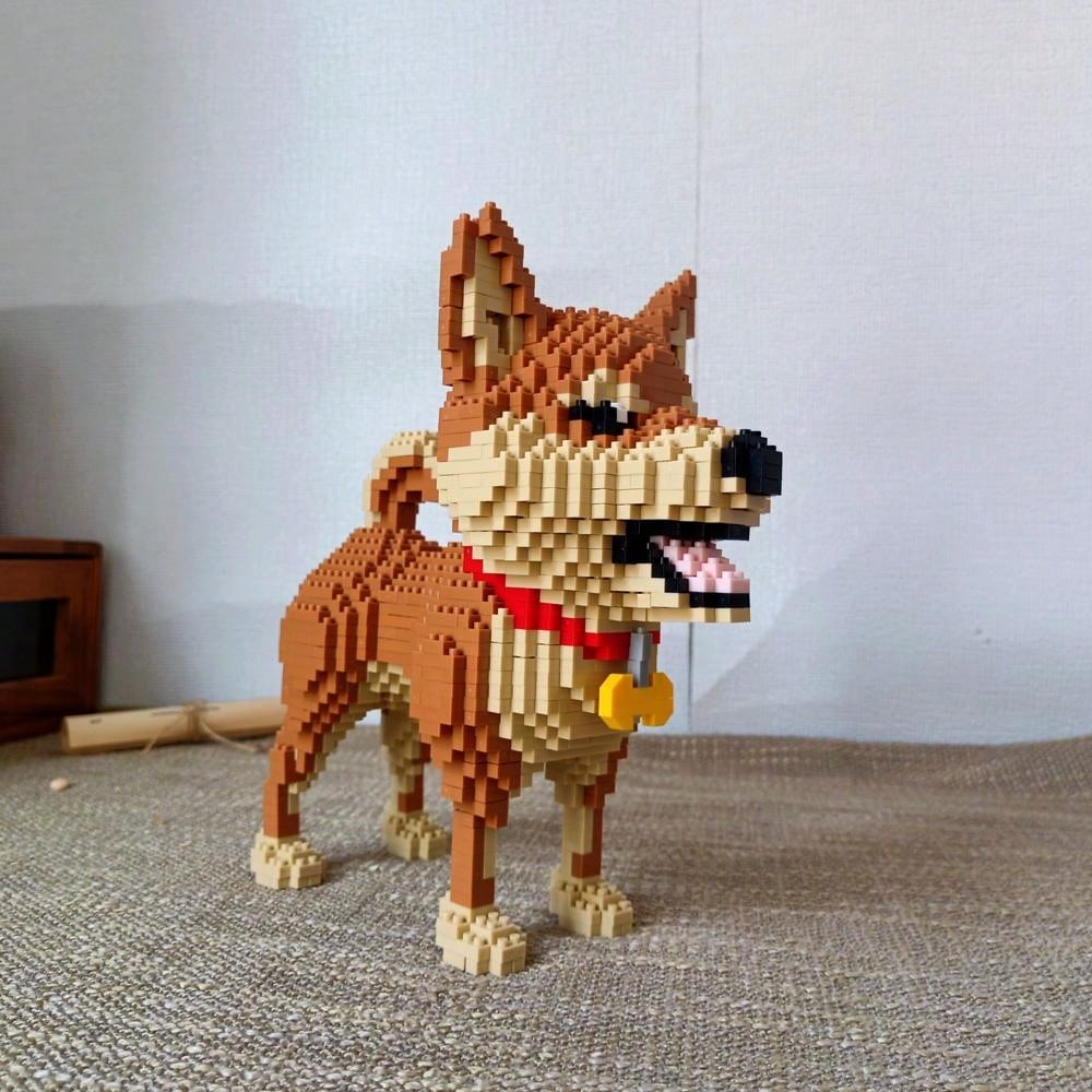 A Set Of Dog Model Building Blocks Toy Including Husky, Dachshund, Bull ...