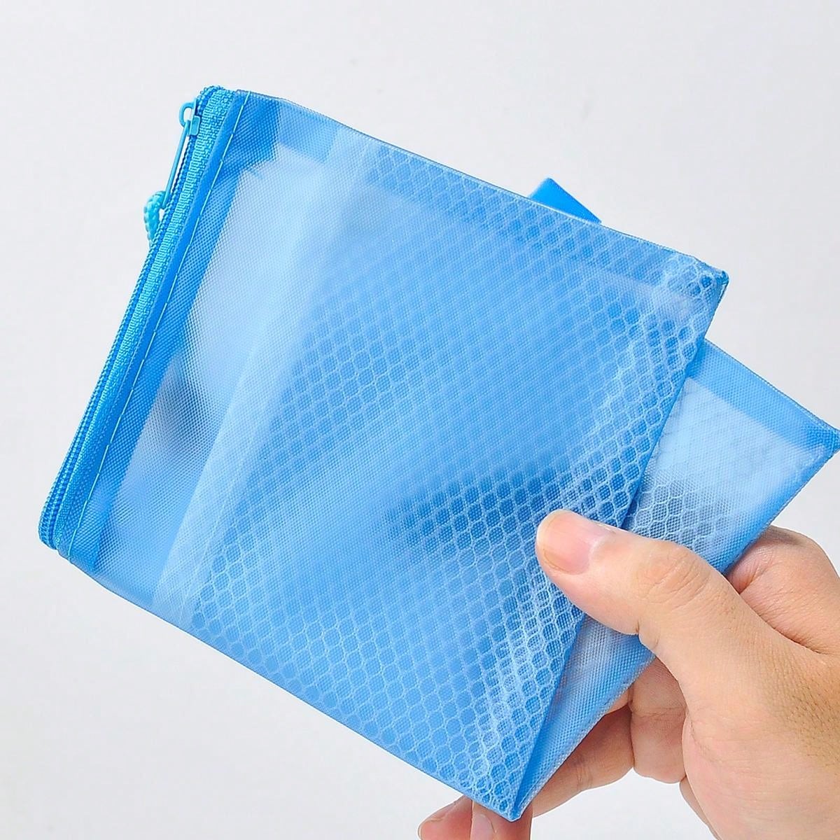 10 Light Blue Art Brush Rolling Pen Bags, Simple And Versatile For ...